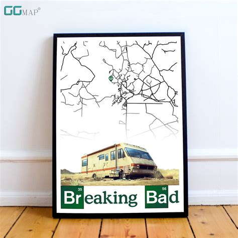 Breaking Bad Map Of Albuquerque Breaking Bad T Breaking Bad Poster