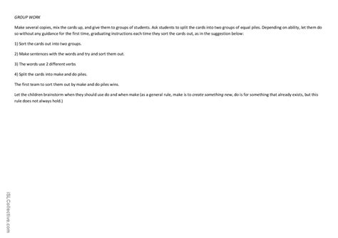 Make And Do Flashcards Vocabulary Fl English ESL Worksheets Pdf Doc