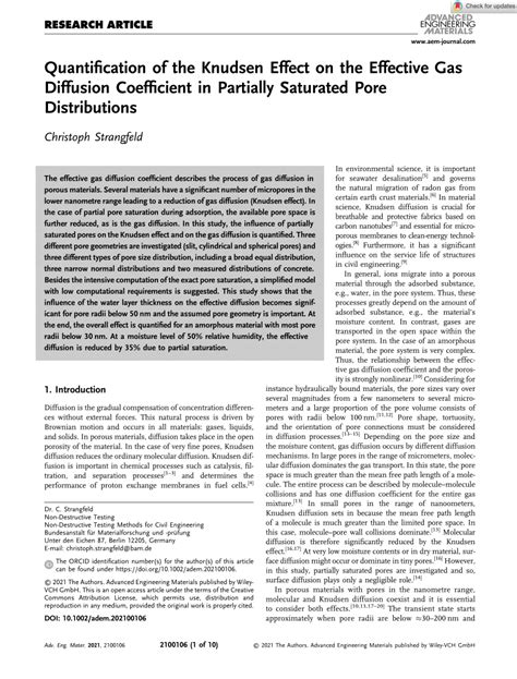 Pdf Quantification Of The Knudsen Effect On The Effective Gas