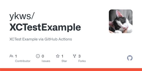 GitHub Ykws XCTestExample XCTest Example Via GitHub Actions