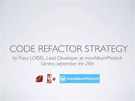 code refactor strategy part 1 ppt
