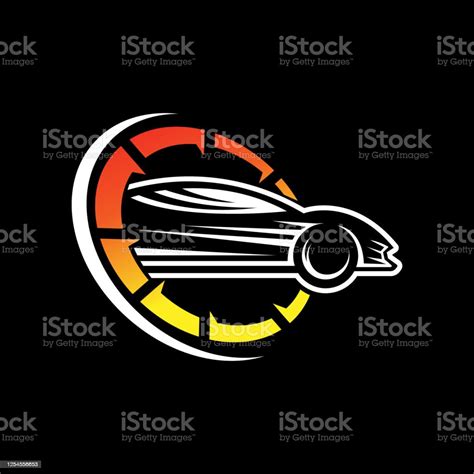 자동 자동차 로고 아이콘 벡터 일러스트레이션 템플릿입니다 모던 스포츠 카 벡터 로고 아이콘 실루엣 디자인 자동차 수리 딜러 차고