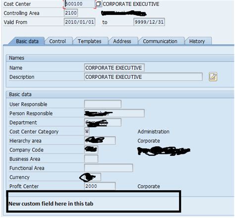 Solved Enhancing Cost Center Master Ks01 Ks02 Screen Sap Community