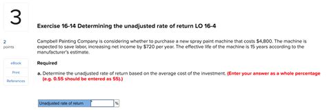 Solved Exercise 16 14 Determining The Unadjusted Rate Of