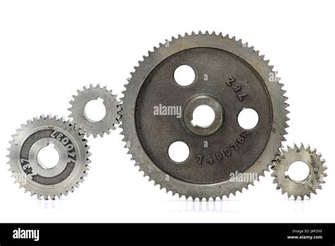 Cogs Isolated On White Background Stock Photo Alamy