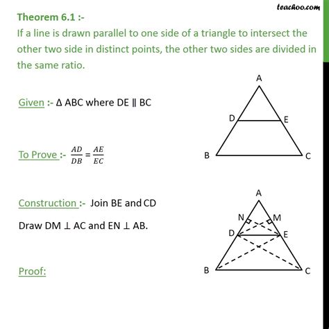 theorem 6 1 basic proportionality theorem theorem 6 1