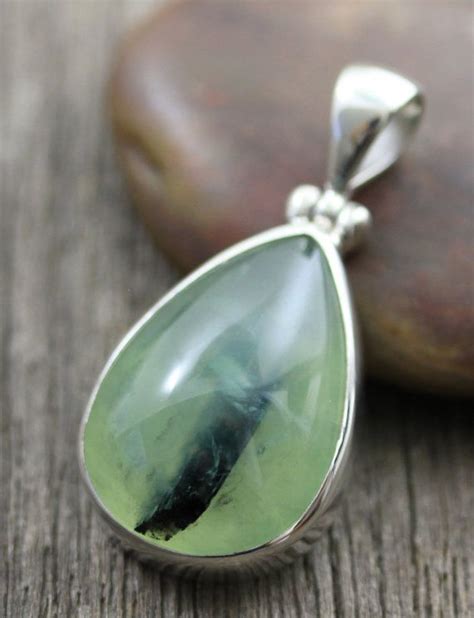Prehnite Pendant In Sterling Silver D078 Sterling Silver Sterling
