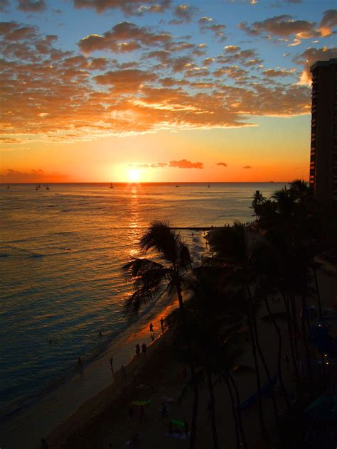 Honolulu Beach Sunset