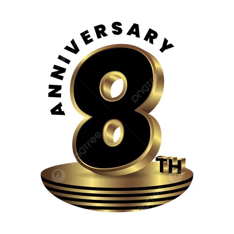Golden Numeral Year Anniversary Celebration Golden Anniversary