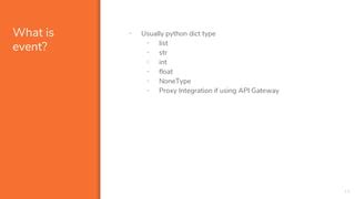 Serverless Function With Python And AWS Lambda PPT