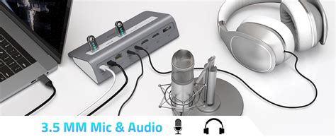 Dockingstation USB C Dual Monitor Mosirui14 In 1Laptop Docking Station Mit 2x4K HDMI Displayport