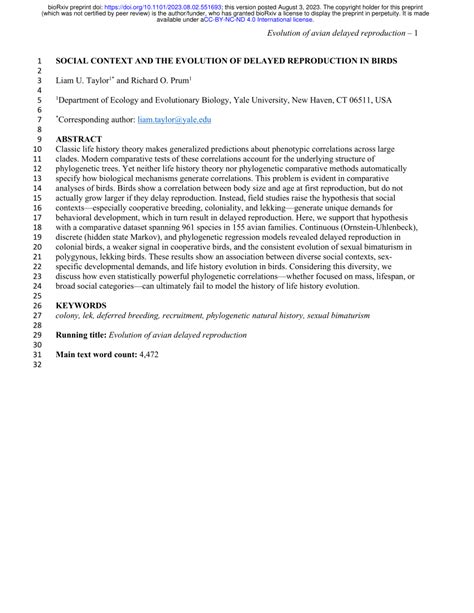 Pdf Social Context And The Evolution Of Delayed Reproduction In Birds