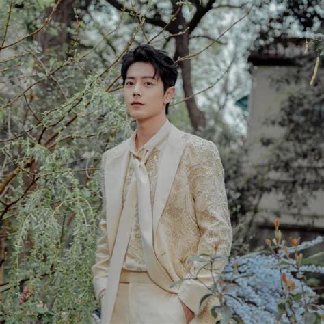 Xiao ZhanGolden Embroidered Suit INEWS