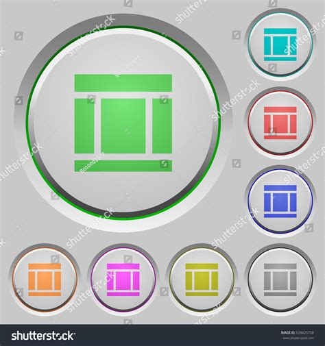 Three Columned Web Layout Color Icons Stock Vector Royalty Free 528425758 Shutterstock