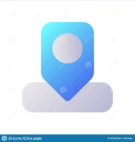 Location Pin Pixel Perfect Flat Gradient Two Color Ui Icon Stock Vector