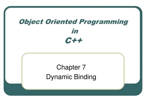 Ppt Object Oriented Programming In C Powerpoint Presentation Free