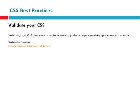 Css Best Practices Ppt