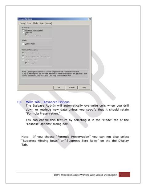 Hyperion Essbase Working With Spread Sheet Pdf