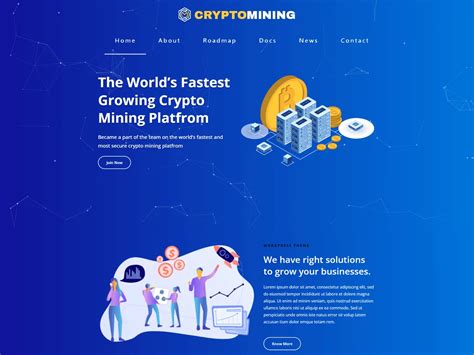 Crypto Mining Responsive And Customizable Wordpress Theme For Crypto Currency Coin Market Websites