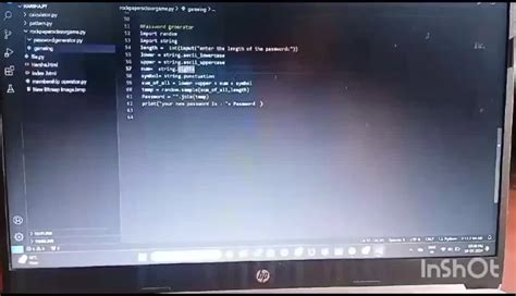 Worked On A Random Password Generator For Codsoft Harsha Oberoi