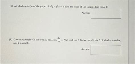 Solved G ﻿at Which Points ﻿of The Graph Of X2y Y2x2