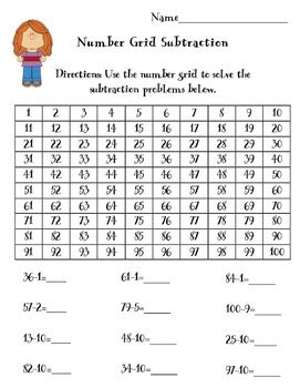 Number Grid Subtraction By Amy Hoff Teachers Pay Teachers