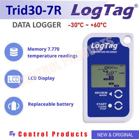 Jual LogTag TRID30 7R Temperature Recorder 30 Day Replaceable Battery