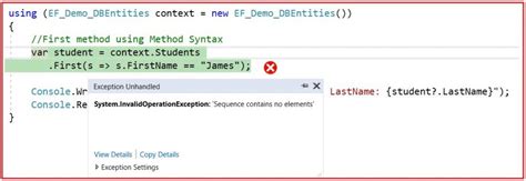 Linq To Entities Queries In Entity Framework Dot Net Tutorials