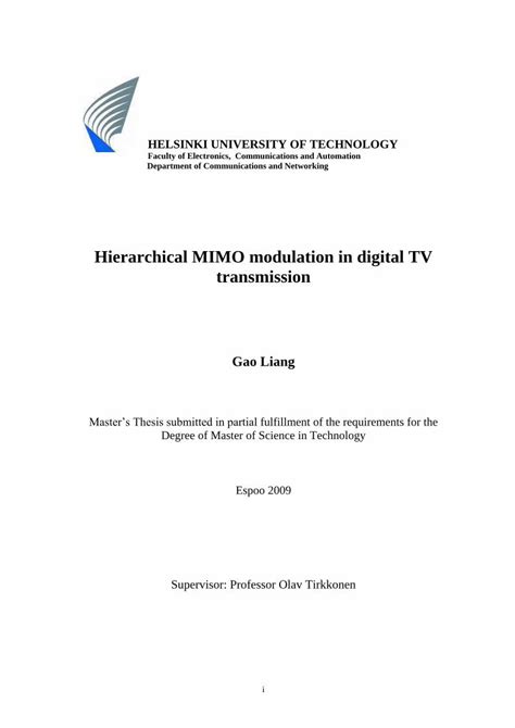 pdf hierarchical mimo modulation in digital tv transmissionlib tkk fi