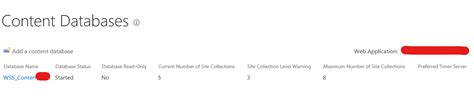 Sharepoint 2019 On Prem Content Database Site Collection Warning Microsoft Qanda