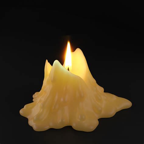 Vela Derretida Modelo 3d 15 Fbx Max Obj Free3d