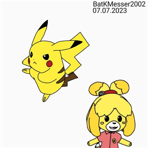 Pikachu And Isabelle By Batkmesser2002 On Deviantart