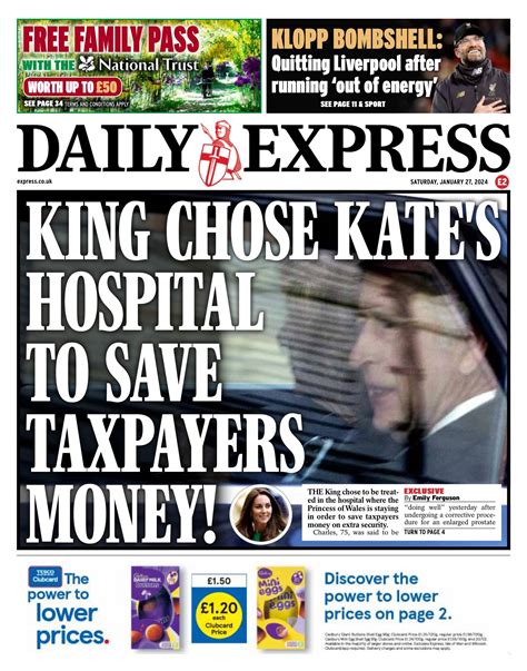 Daily Express Front Page Th Of January Tomorrow S Papers Today