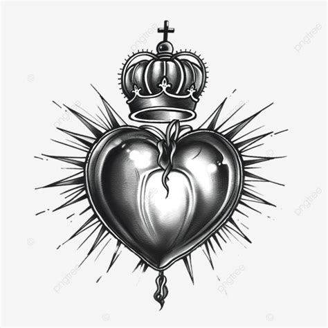무료 신성한 심장 문신 신성한 마음 예수 마음 Png 일러스트 및 이미지 에 대한 무료 다운로드 Pngtree