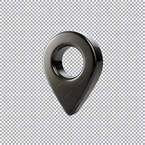3d 위치 아이콘 로고 모 클로즈업 투명한 배경에 고립 프리미엄 Ai 생성 벡터