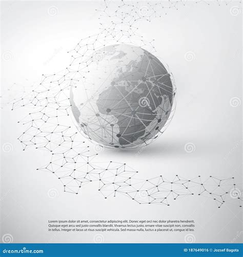 Abstract Cloud Computing And Global Network Connections Concept Design