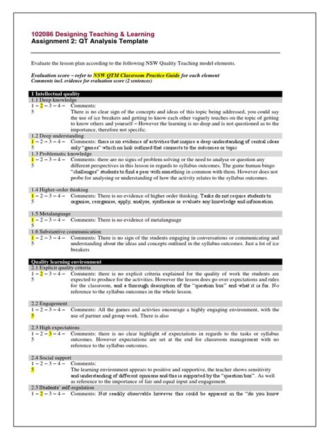 Dtl Qt Assessment 2 Final Download Free Pdf Self Concept Teachers