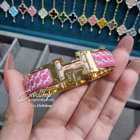 กำไล แอs์เมส Clic H ลิมิเต็ด งานออริ11 เทียบแท้ ปั้มครบทุกจุด Shopee