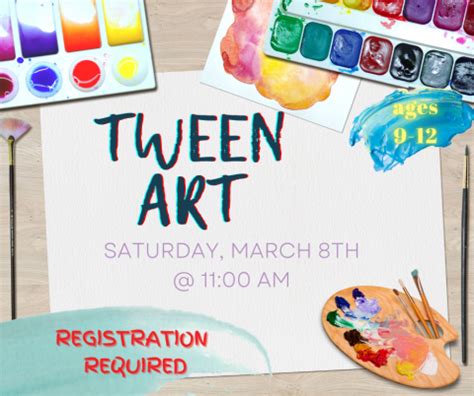 Tween Art Class Benbrook Public Library