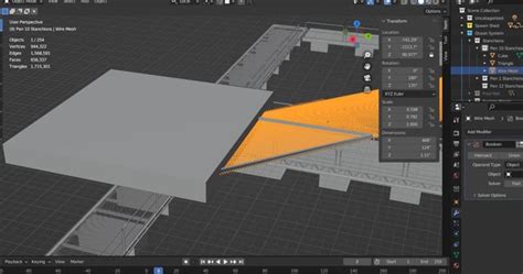 Trimming Up Grating With Boolean Mesh Disappears Rblenderhelp
