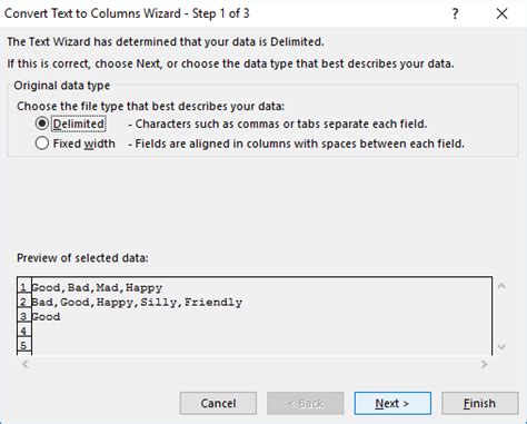 Excel 20132016 How To Split Comma Separated Values Into Columns It