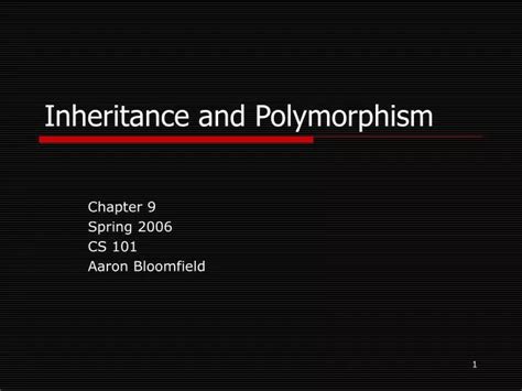 Ppt Inheritance And Polymorphism Powerpoint Presentation Free