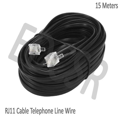 Rj11 Cable Telephone Line Wire 15 Meters Black Lazada Ph