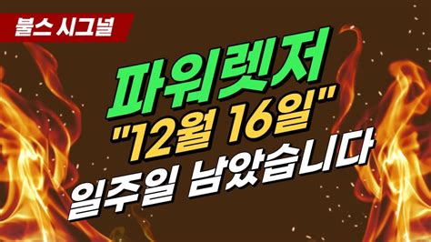 파워렛저 일주일 남았습니다 12월 16일 폭등예정 파워렛저코인파워렛저코인전망파워렛저코인매수가파워렛저코인파워