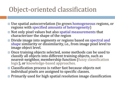 ppt object based classification powerpoint presentation free