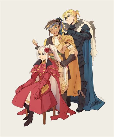Edelgard Von Hresvelg Claude Von Riegan And Dimitri Alexandre