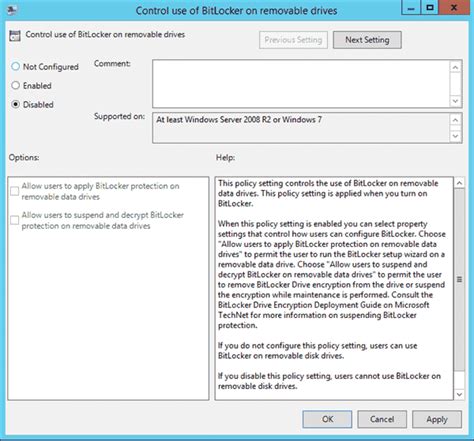 How To Disable BitLocker With Group Policy Sysops