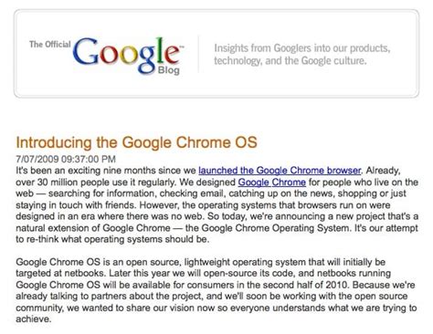 Google Chrome OS
