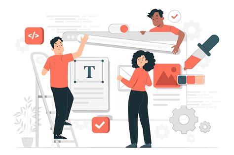 Иллюстрация концепции дизайна Ui Ux Бесплатно векторы