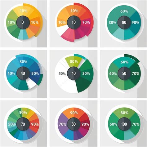 Circle Loading Or Circle Progress Collection Set Of Circle Percentage Diagrams For Infographics